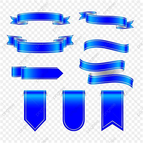 Banner Azul Cinta Azul Plata Raya Png Dibujos Bandera Azul Cinta 3d