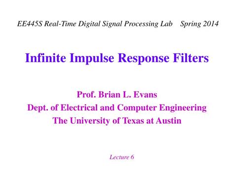 ppt infinite impulse response filters powerpoint presentation free download id 6185911