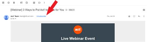 Does Act Marketing Automation Ama Support One Click Unsubscribe Links