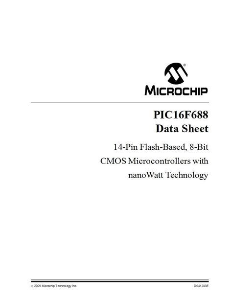 Pic16 Core Semiconductors Datasheets Mouser