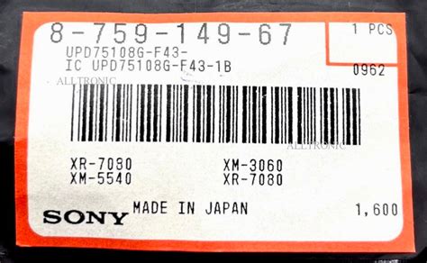 Ic 4bit Single Chip Microprocessor Microp Upd75108g F43 Qfp64 Nec