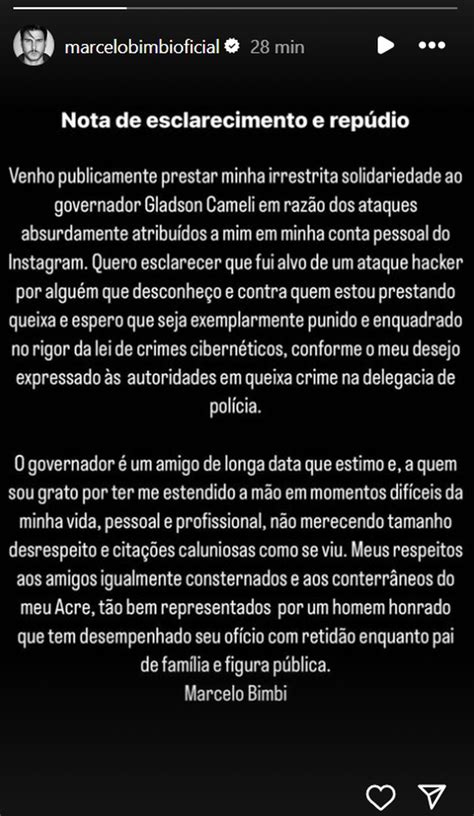 Marcelo Bimbi Volta Atrás Após Acusar Político De Estupro Ataque Hacker