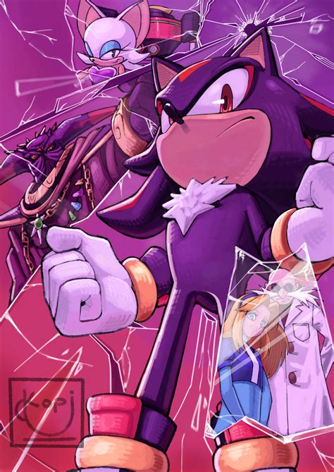 Shadow The Hedgehog Rouge The Bat Maria Robotnik E 123 Omega Gerald Robotnik And 1 More