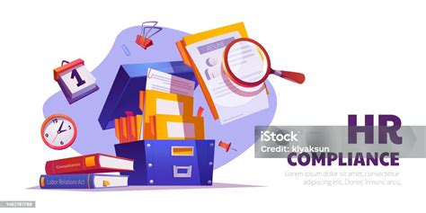 Hr 규정 준수 3d 웹 배너 템플릿 벡터 파일에 대한 스톡 벡터 아트 및 기타 이미지 파일 달력 법 Istock