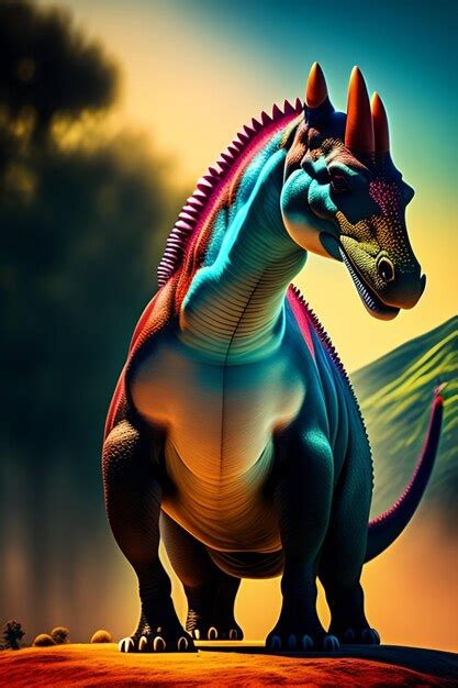 Premium Ai Image A Green Dinosaur With Sharp Teeth