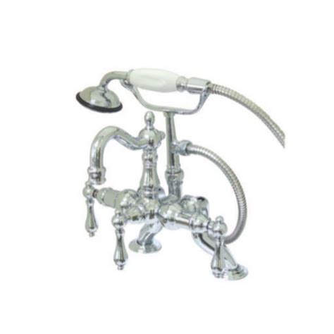 Vintage Clawfoot Tub Faucet Package With Shower Enclosure In Oil Rubbed