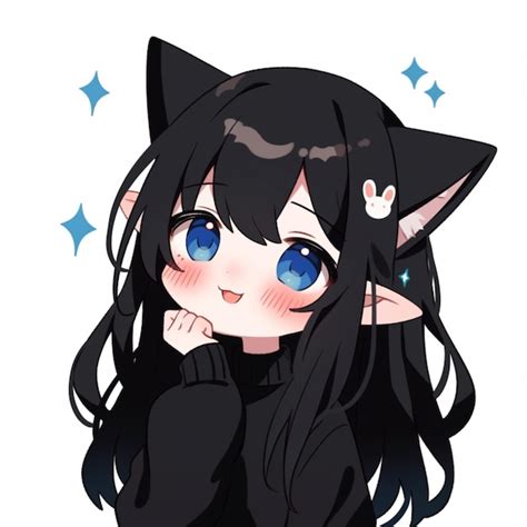 Premium Ai Image Anime Girl With Black Hair And Blue Eyes Wearing A