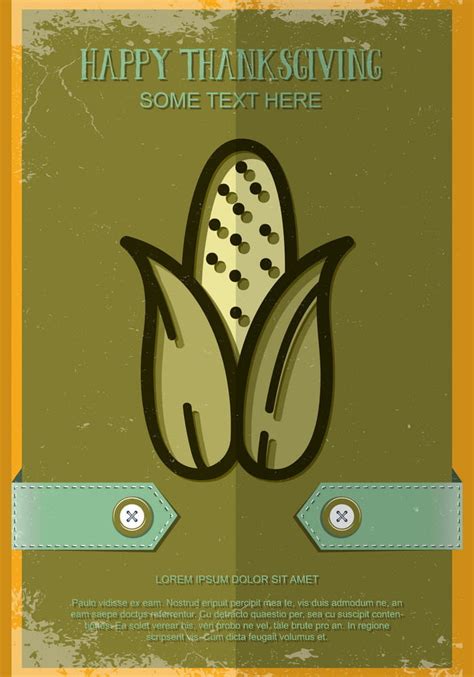 추수 감사절과 옥수수 벡터 Eps Ai Uidownload