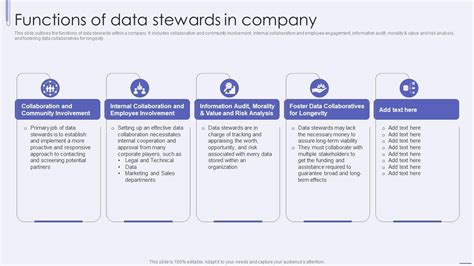 Functions Of Data Stewards In Company Ppt Powerpoint Presentation