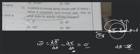 A Particle Is Moving Along Circular Path Of Radius R When It Completes S