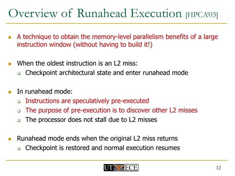 Ppt Efficient Runahead Execution Processors A Power Efficient Processing Paradigm For