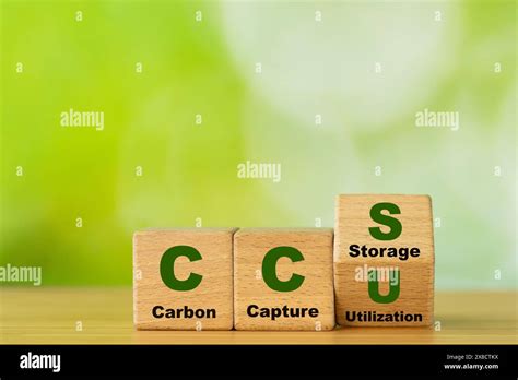 Wooden Cubes Form The Symbol Ccu Carbon Capture Utilization And Ccs