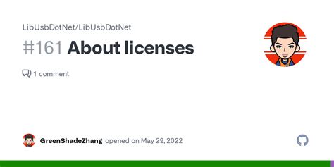 About Licenses · Issue 161 · Libusbdotnetlibusbdotnet · Github