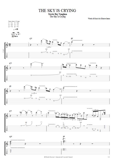 The Sky Is Crying Tab By Stevie Ray Vaughan Guitar Pro Guitar Bass