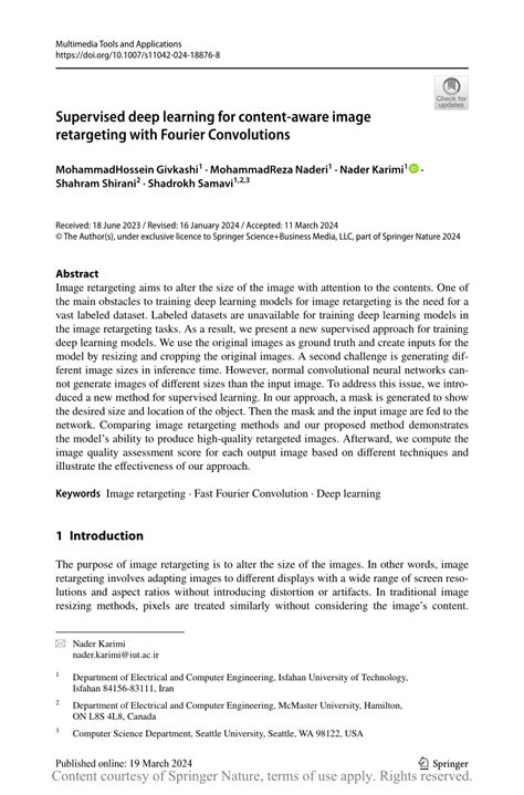 supervised deep learning for content aware image retargeting with