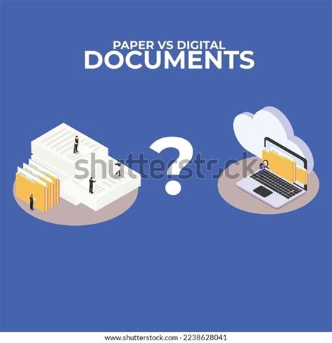 Paper Vs Digital Over 394 Royalty Free Licensable Stock Illustrations