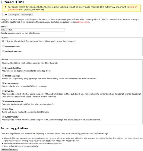 Configure Html Input Filter For Wysiwyg With Style Attributes 454408