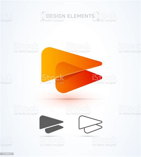 추상 회사 로고 디자인 템플릿입니다 현대 종이 접기 종이 3d 재료 디자인 유창한 스타일 컬렉션 재생 버튼 3차원 형태에 대한 스톡 벡터 아트 및 기타 이미지 Istock