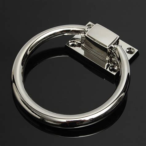 Door Handle Door Pull Ring Knob Shiny Silver Pull Grandado