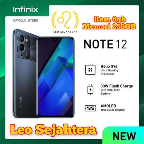 Jual Infinix Note 12 Ram 8gb 256GB Batere 5000 Baru IMEI Ok Bonus Case