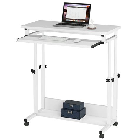 Tribesigns Height Adjustable Desk Rolling Standing Desk Portable