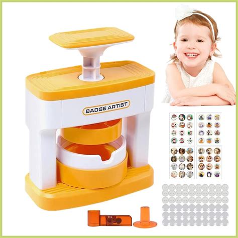 Pin Badge Maker Interactive Diy Button Badge Pressing Machine With 48 Badges Creative Diy Making