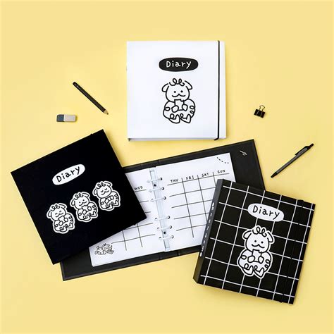 루카랩 무양 만년형 다이어리 정사각형 육공 바인더 캐릭터다이어리 에이블리