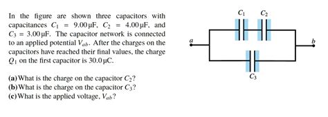 In The Figure Are Shown Three Capacitors With Capacitances C1 900 Hf C2