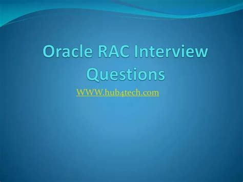 Ppt Oracle Rac Interview Questions Powerpoint Presentation Free Download Id