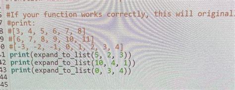 Solved Write A Function Called Expand To List Expand To Chegg Com