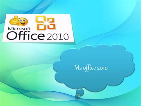 Presentation On Ms Office 2010 Pptx Computer Software And
