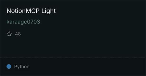Notionmcp Light Glama