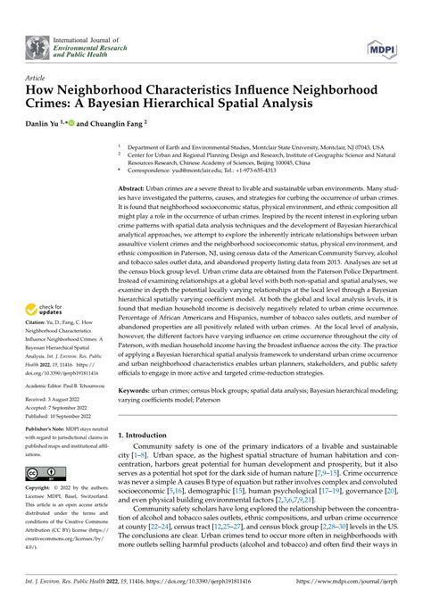 Pdf How Neighborhood Characteristics Influence Neighborhood Crimes A