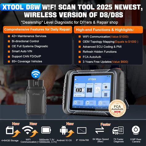 Xtool D8w Obd2 Scanner Bidirectional Scan Tool With Topology Mapping Xtool Official Car