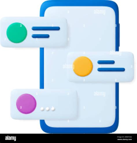 Group Chat On Smartphone App 3d Icon Text Bubble With Users Avatars