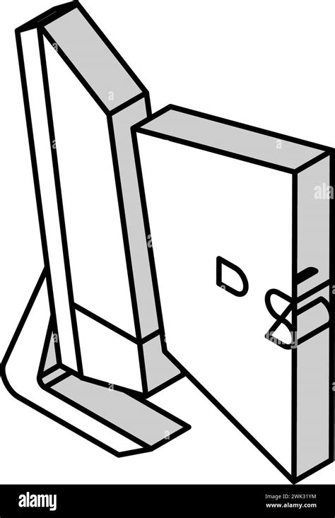 Ips Computer Display Isometric Icon Vector Illustration Stock Vector