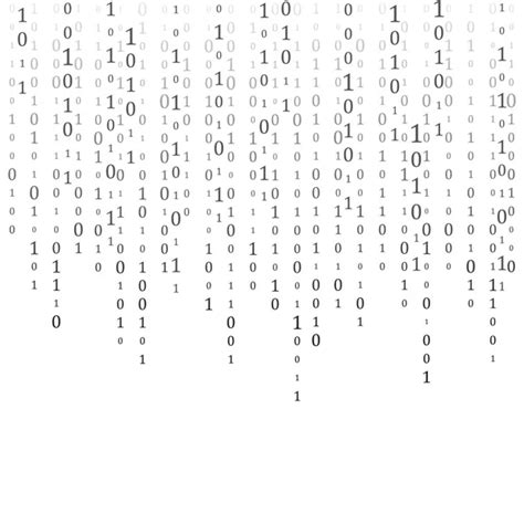 Binary Code Zero One Matrix White Background Banner Pattern