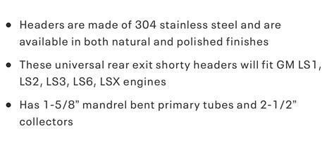 Flowtech Shorty Ls Swap Headers