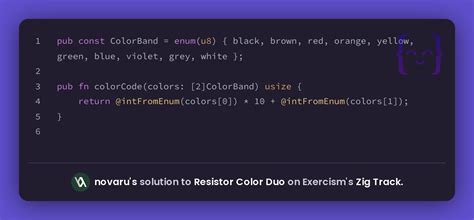 Novarus Solution For Resistor Color Duo In Zig On Exercism