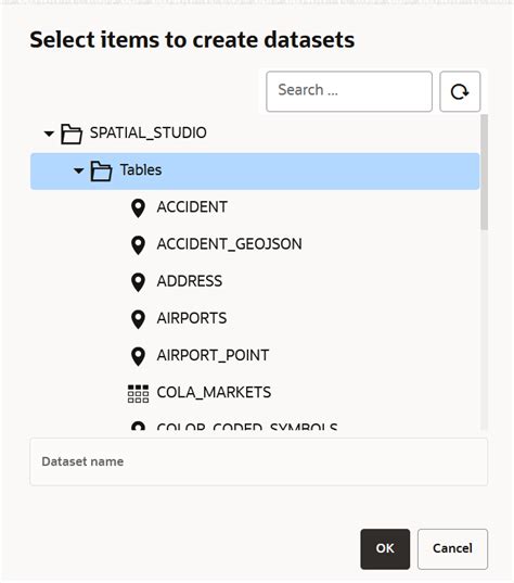 Creating A Dataset From Database Tables Or Views