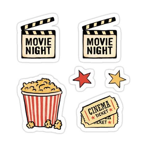 Movie Night Cupcake Toppers Movie Ticket Birthday Movie Themed Popcorn