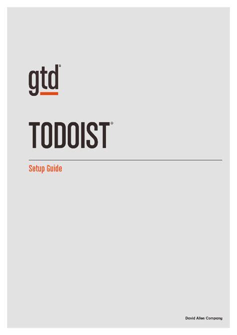 Gtd And Todoist Inglês Pdfcoffee Com