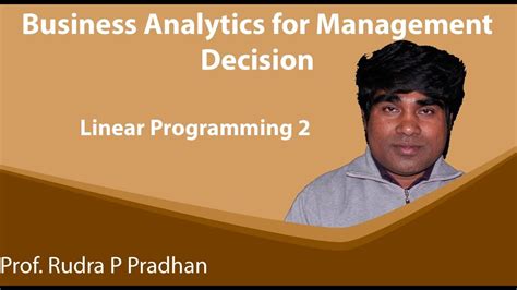 Lecture 43 Linear Programming 2 Youtube