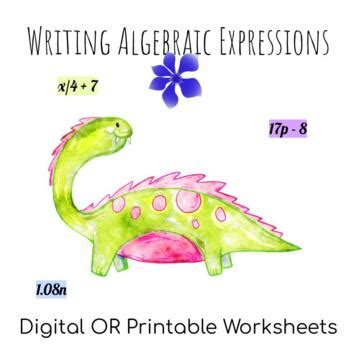 Writing Algebraic Expressions Printable Or Digital Google Slides By Indigo