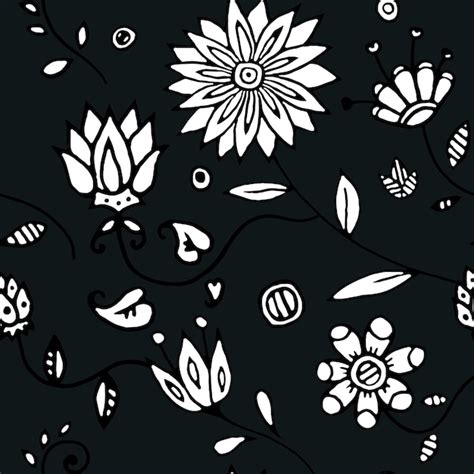 꽃 장식 원활한 패턴 Handdrawn 꽃 색칠하기 책 표지 직물 월페이퍼 포장지 카드 편지지 초대장 카드 침구 벡터에 사용