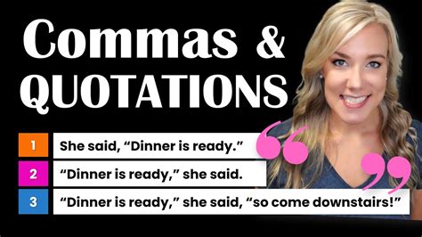 How To Use Commas With Speech Marks In Dialogue Quotation Marks English Punctuation Rules