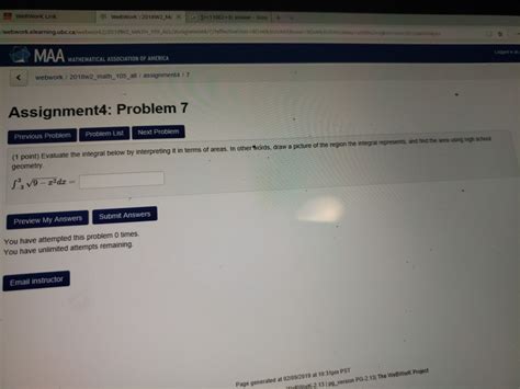 solved webwork link webwork 2018w2 m i 11002 3 answer