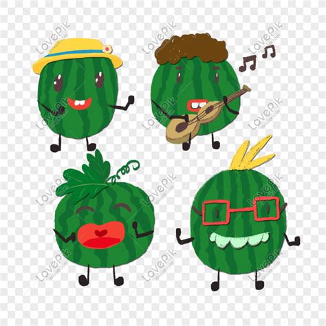 수박과 여름 Png 일러스트 무료 다운로드 Lovepik