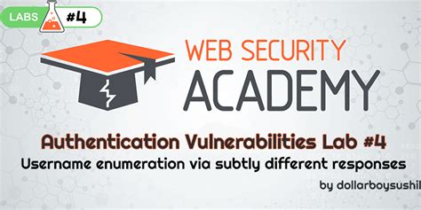 Authentication Vulnerabilities Lab 4 Username Enumeration Via Subtly Different Responses By