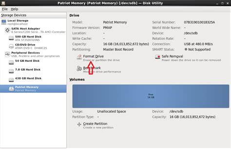 Create An Ext2 Fs In Linux Via Gui Disk Utility Centos 6 3 64bit